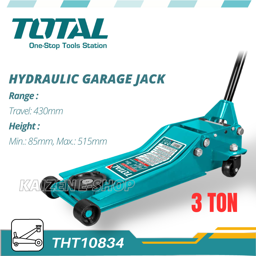 TOTAL THT10834 Hydraulic Garage Jack 3 TON | Bicu Garaj Hidraulik ...
