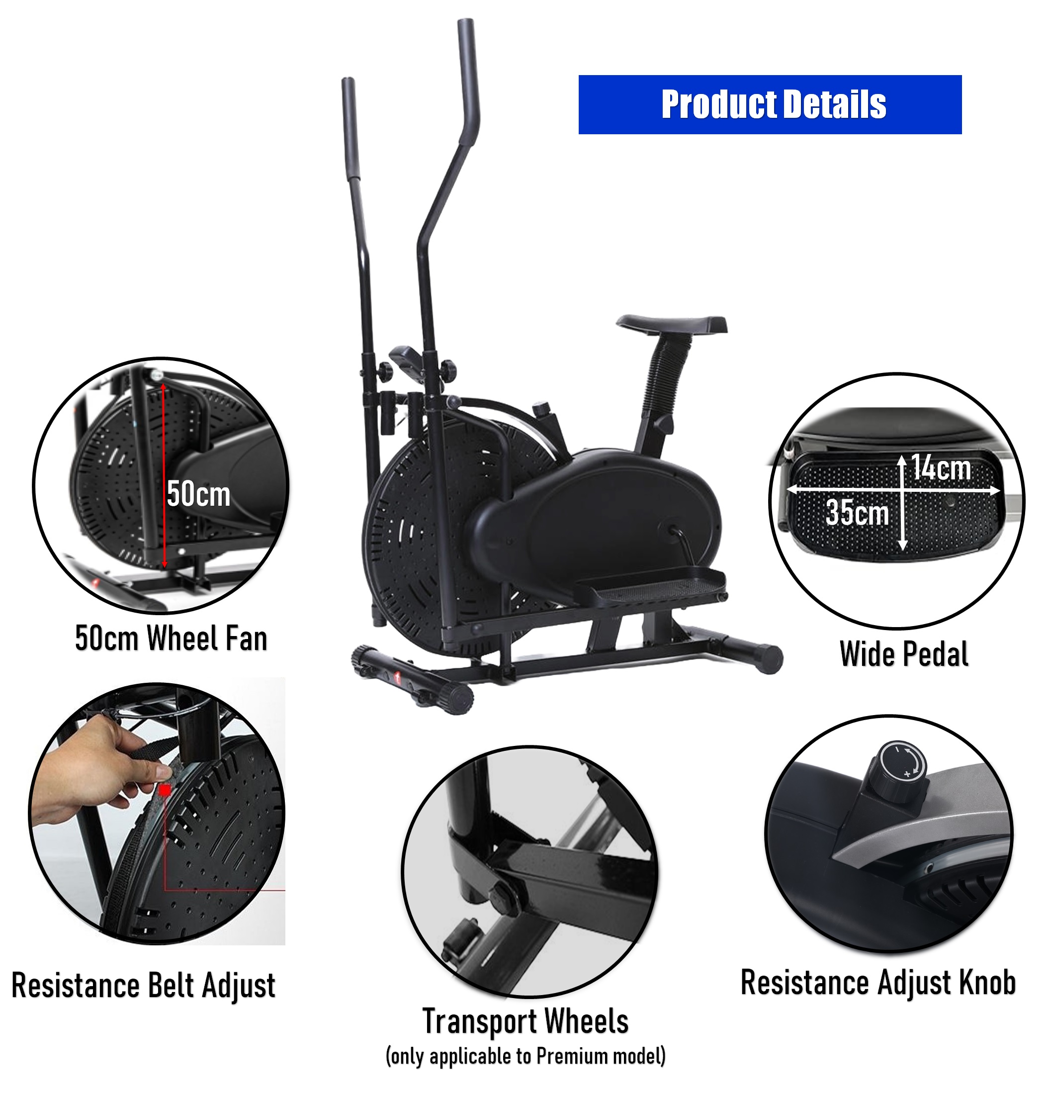 ADSports Orbitrac 8.2A Elliptical Cross Trainer Twister Exercise LCD ...