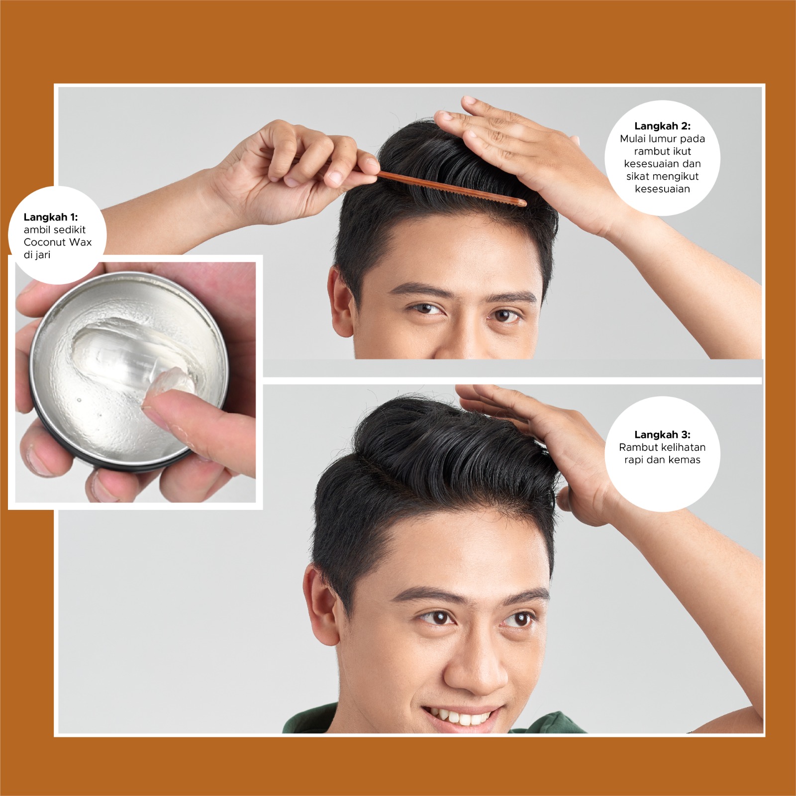 DHERBS Coconut Hair Wax Professional Styling Minyak rambut | Shopee ...