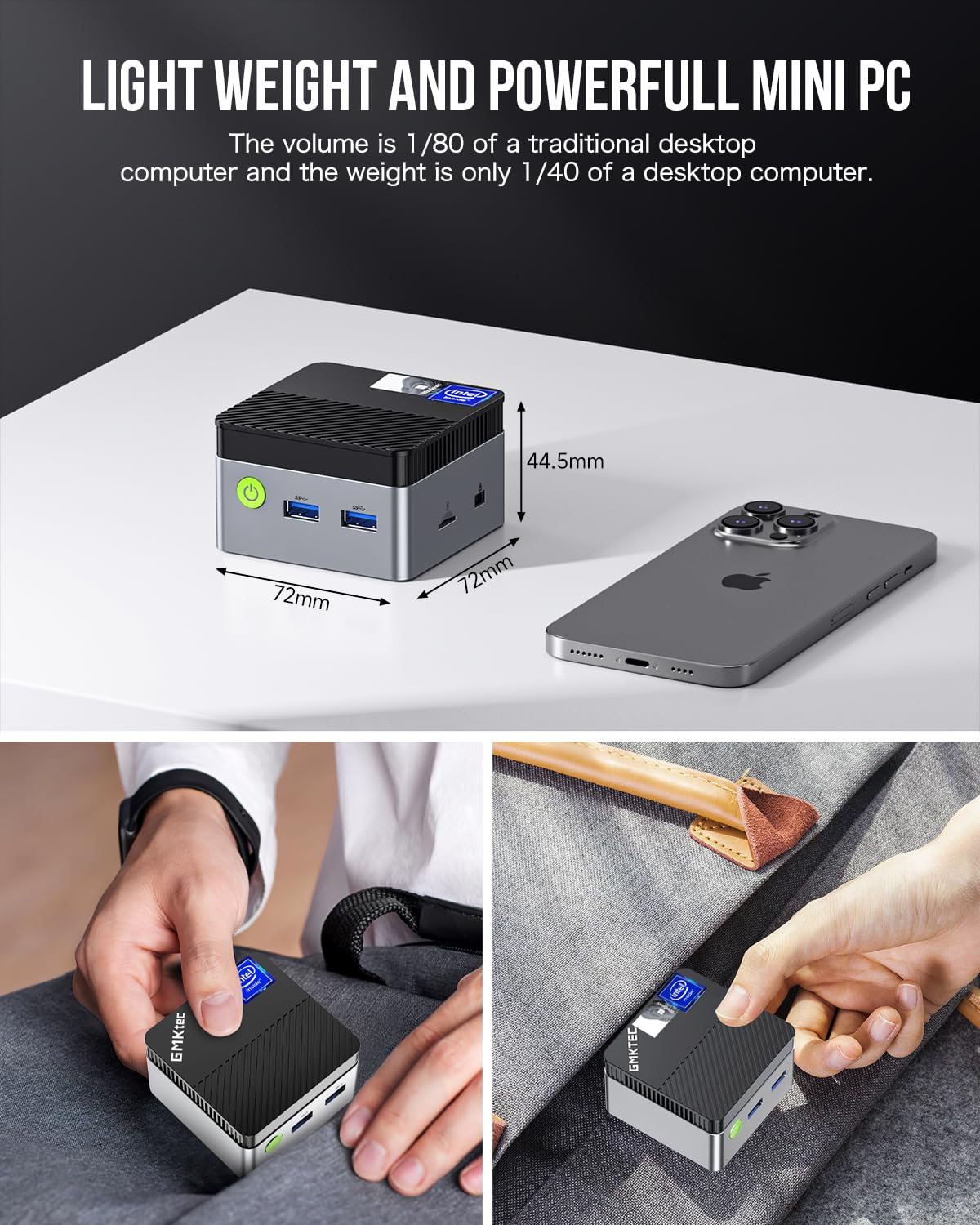 GMKtec G5 Mini PC 12th Intel N97 DDR5 12GB 1TB Windows 11 Pro Desktop 4800MT/s WiFi BT5 Computer ...