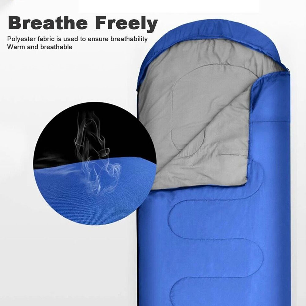UtanKing™ Premium Sleeping Bag Hooded Sleep Bags Camping Hiking Warm ...