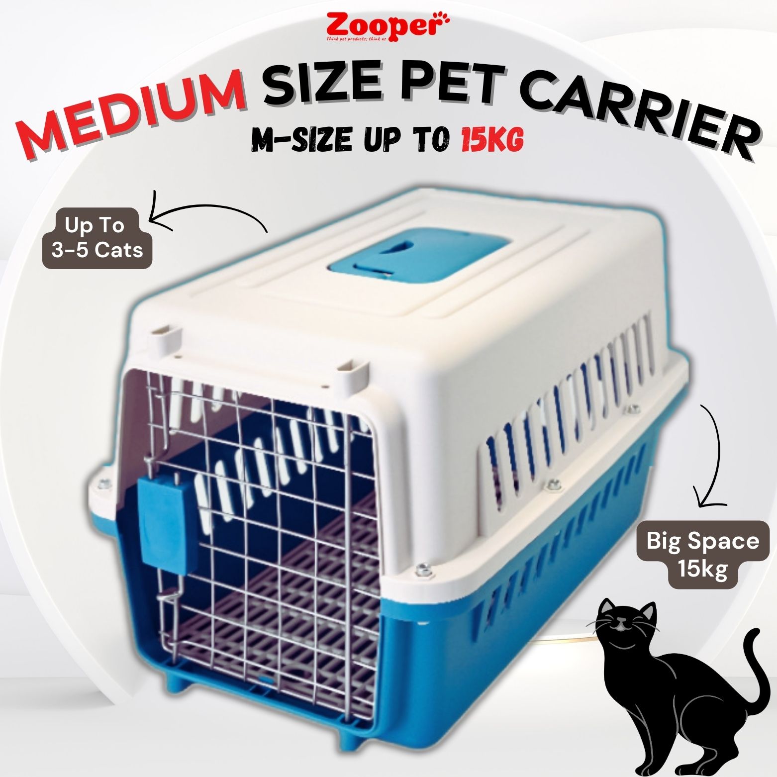 15kg Medium Size Pet Carrier Cat / Dog /Rabbit Carriers Pet Transport ...