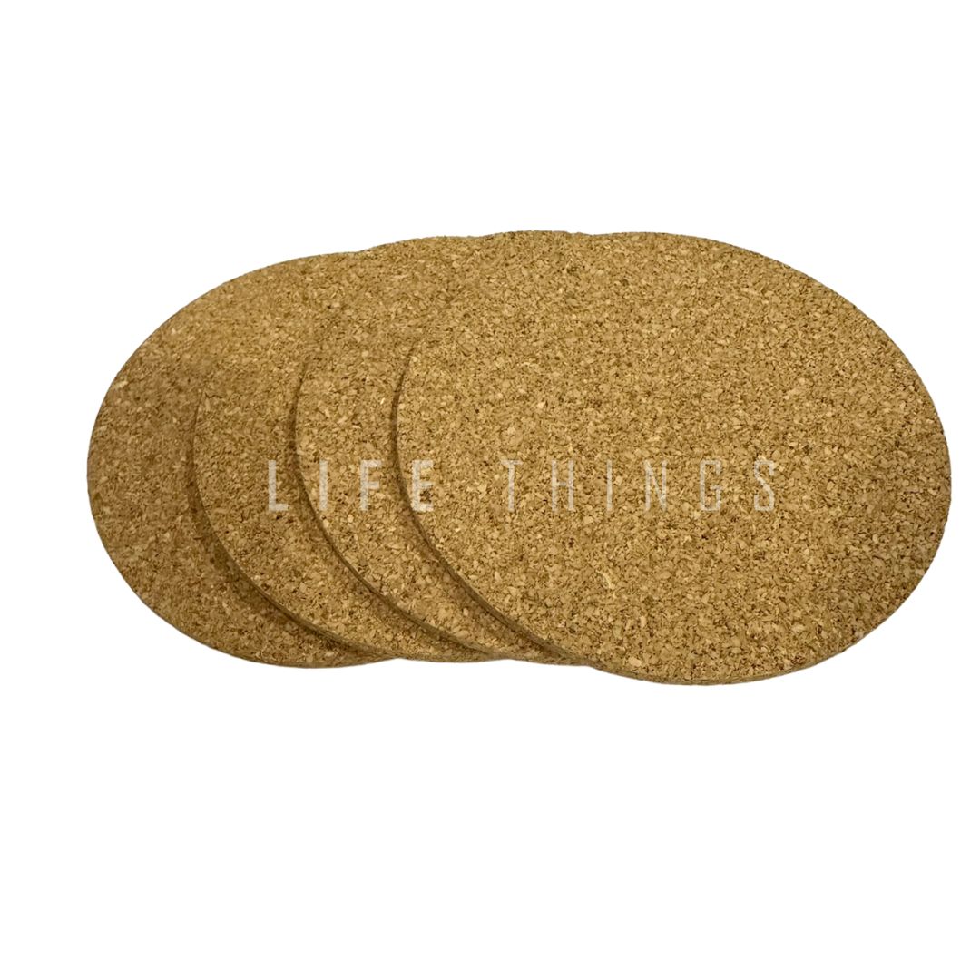 [4pcs/1pc] Drink Cup Mug Coaster, cork, Alas gelas, gabus, 9 cm ...