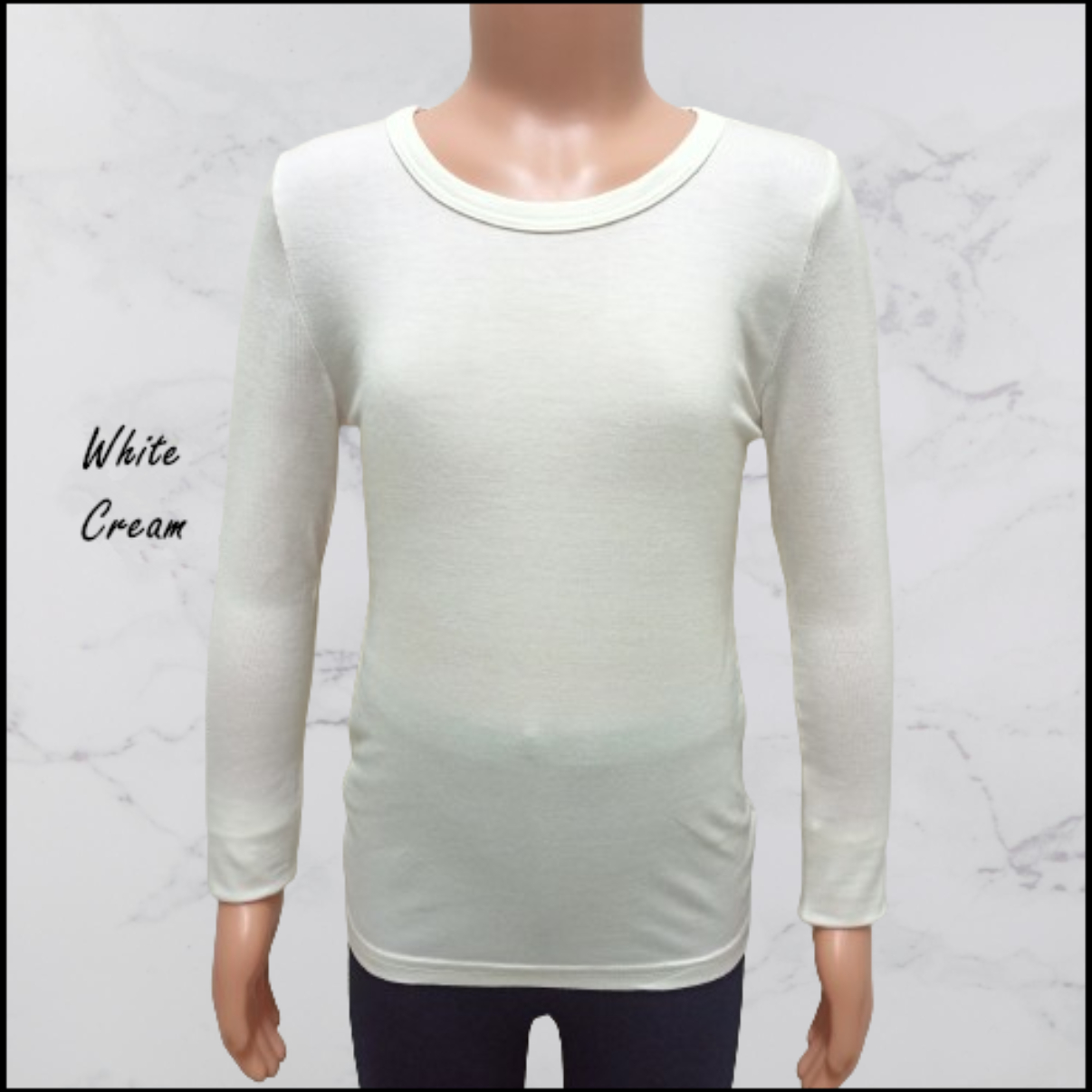 NS (8175) Baju Inner Budak Lengan Panjang Kain Bergetah Inner Wear ...