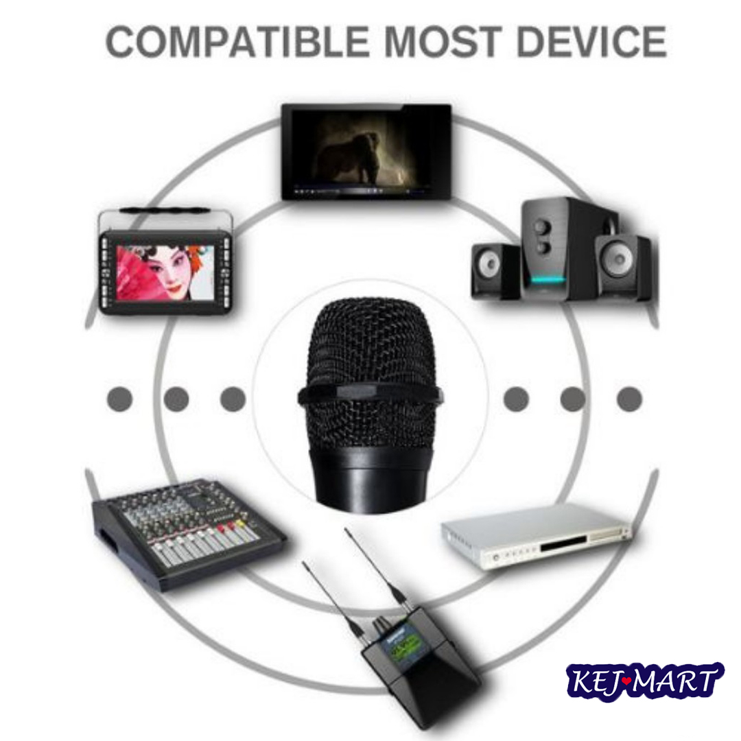 Wireless Mic V10/V20 Professional UHF Dual Wireless Karaoke Microphone ...