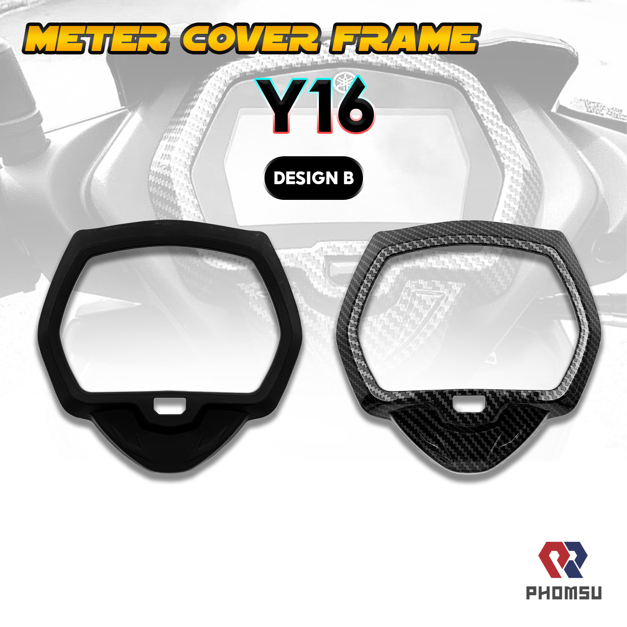 YAMAHA Y16 Y16ZR Y16 ABS PHOMSU METER COVER FRAME METER CASE CARBON ...