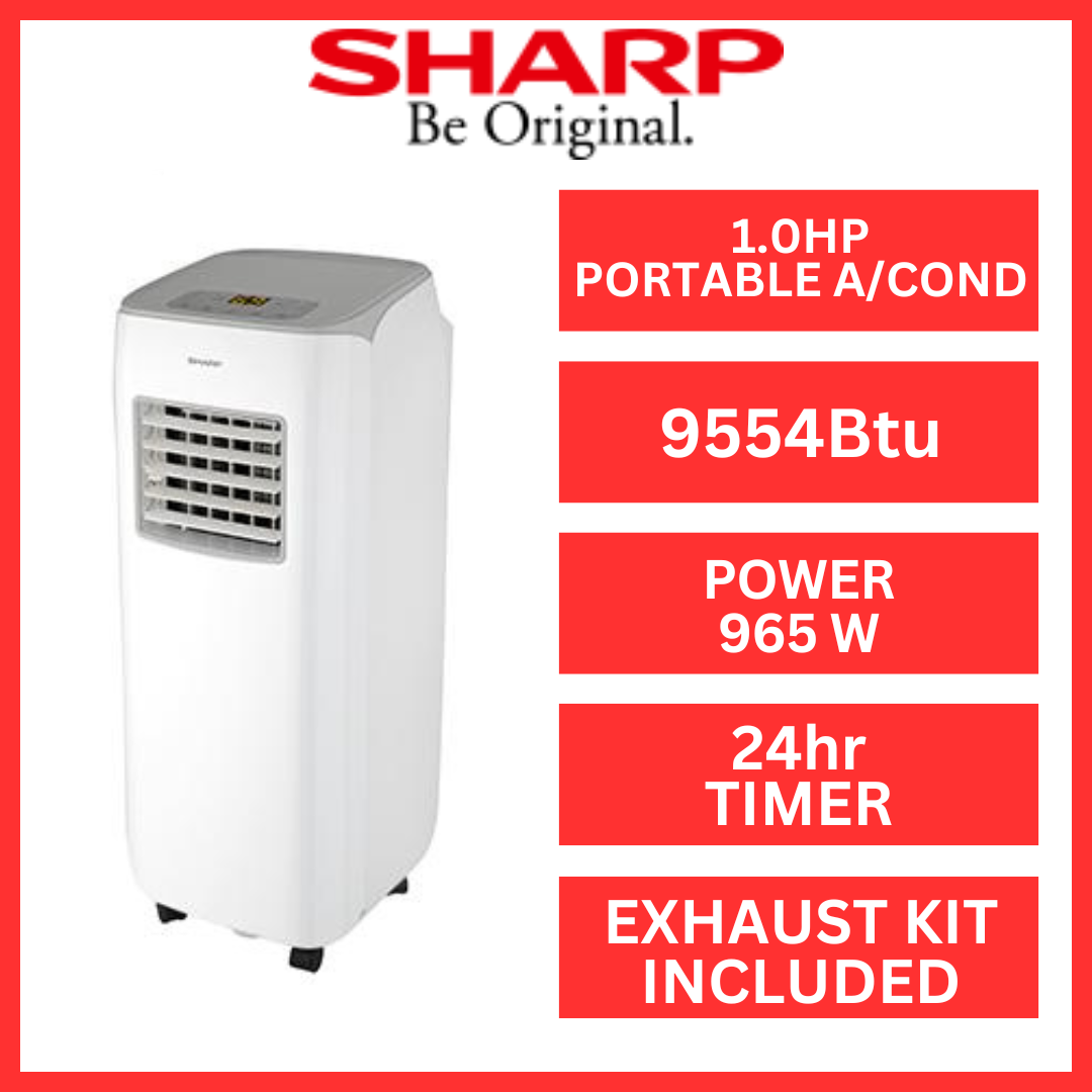 SHARP 1.0HP R32 PORTABLE AIR COND (PORTABLE AIR CONDITIONER), PENGHAWA ...