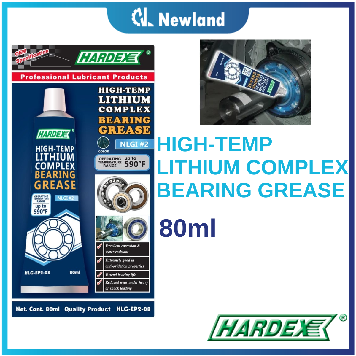 Hardex Bearing Grease / High-Temp Lithium Complex Grease Bearing NLGI ...