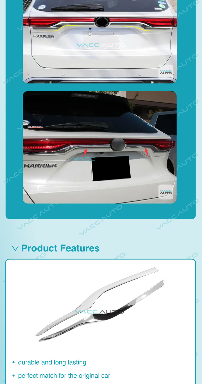 Toyota Harrier XU80 4th Gen (2020-2025) Tail Lamp Chrome Lining Cover ...