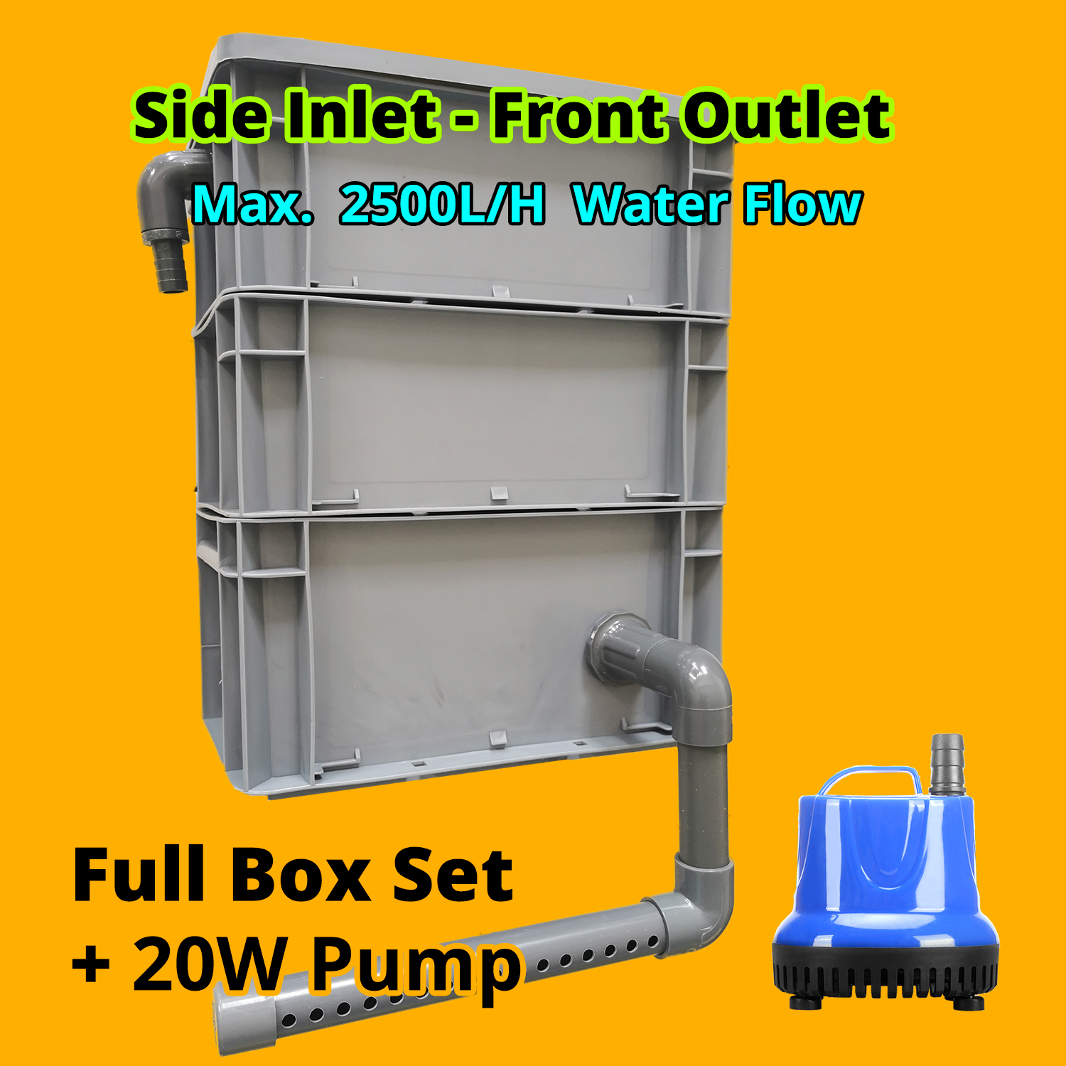 Aquarium Filter Box 3-Tier Indoor Outdoor Aquarium Rainfall Filter Box ...