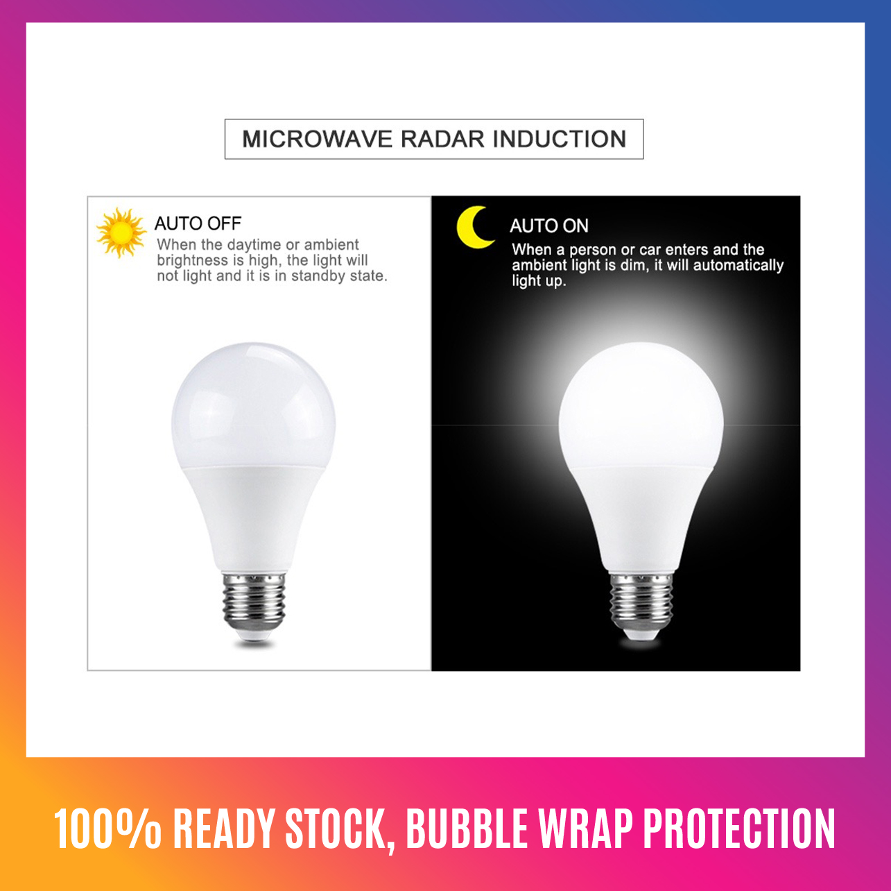 Automatic Motion Sensor 220V Outdoor LED Lights 10W LED sound and light ...