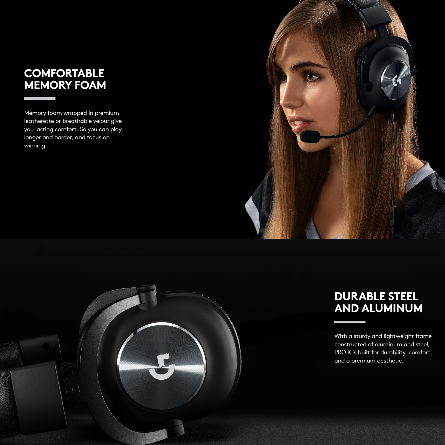Logitech G PRO X Wired Gaming Headset | Blue VO!CE | Pro-G 50mm Drivers ...
