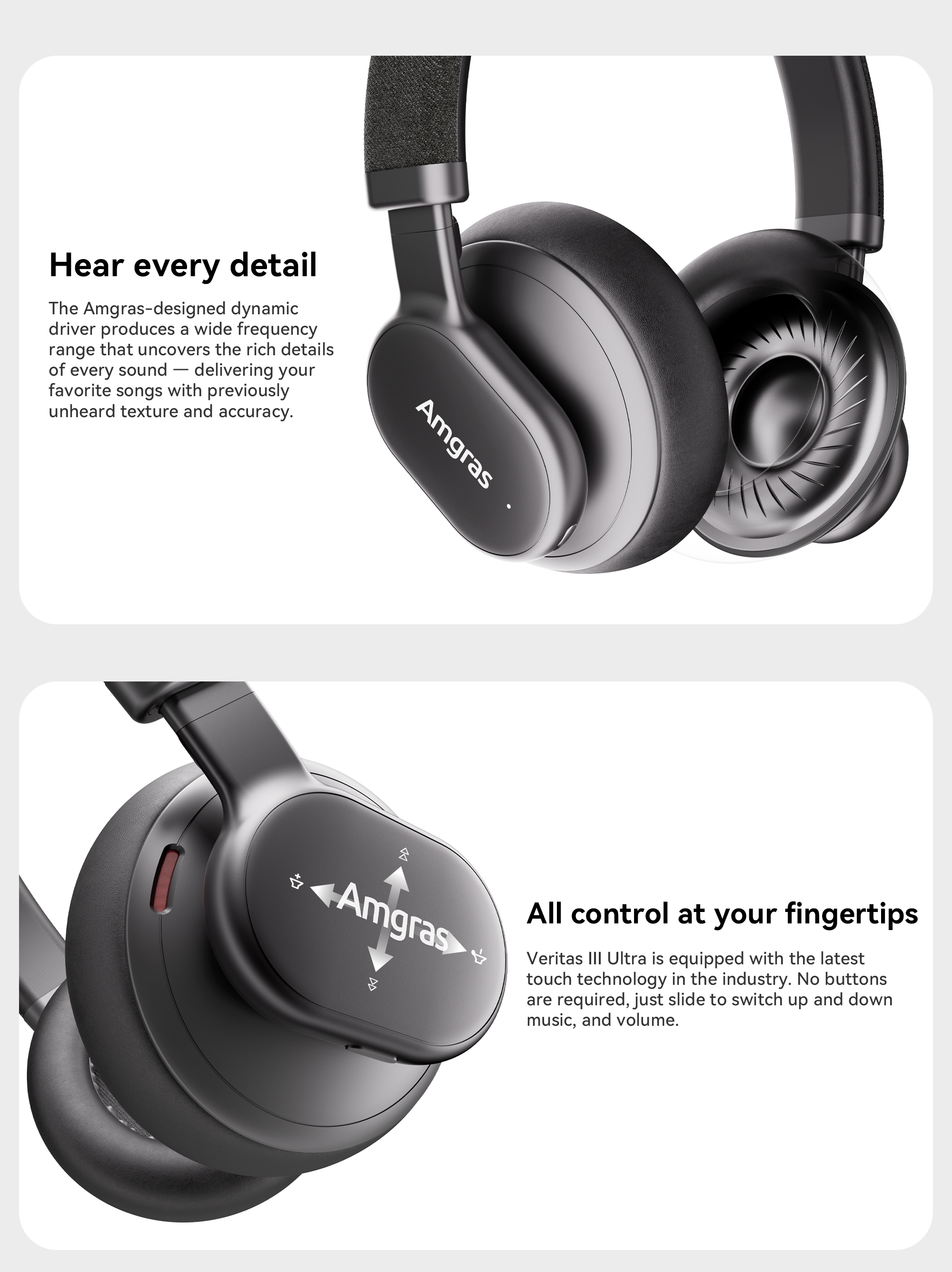 Amgras Veritas III Ultra headphone bluetooth earphone Wireless Headset ...
