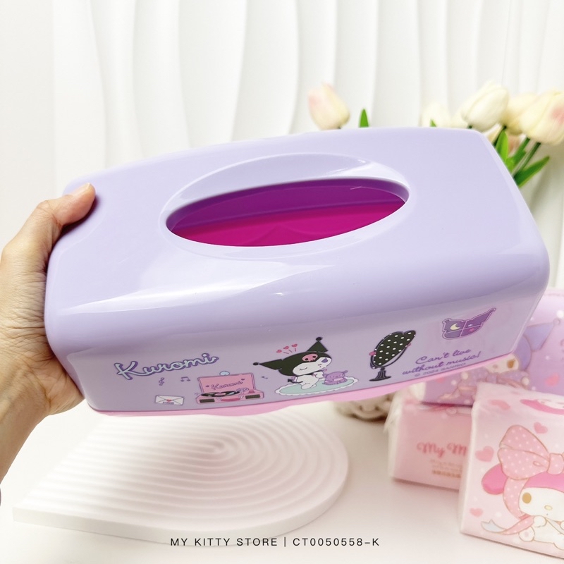 Sanrio Taiwan Kuromi Tissue Box Set with Tissue Packs Bekas Tisu ...