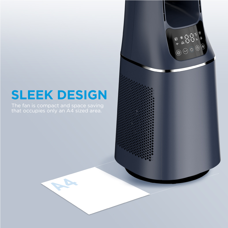Midea MBF-150P (Blue) Bladeless Fan / Air Purifier With SensiCool ...