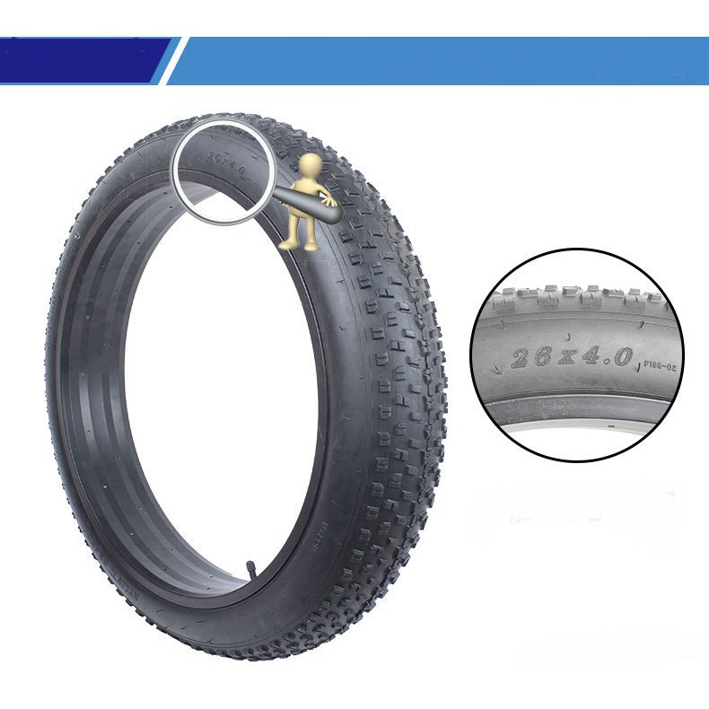 Tayar 26x4.0 Fat Bike Tire Bicycle Wide Rubber Outer Tire Inner 26 x 4. ...