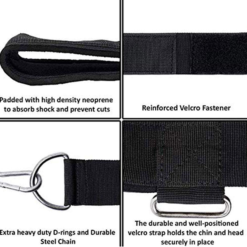 3H Fitness Head Neck Harness For Weightlifting Fitness Belt Chain Strap ...