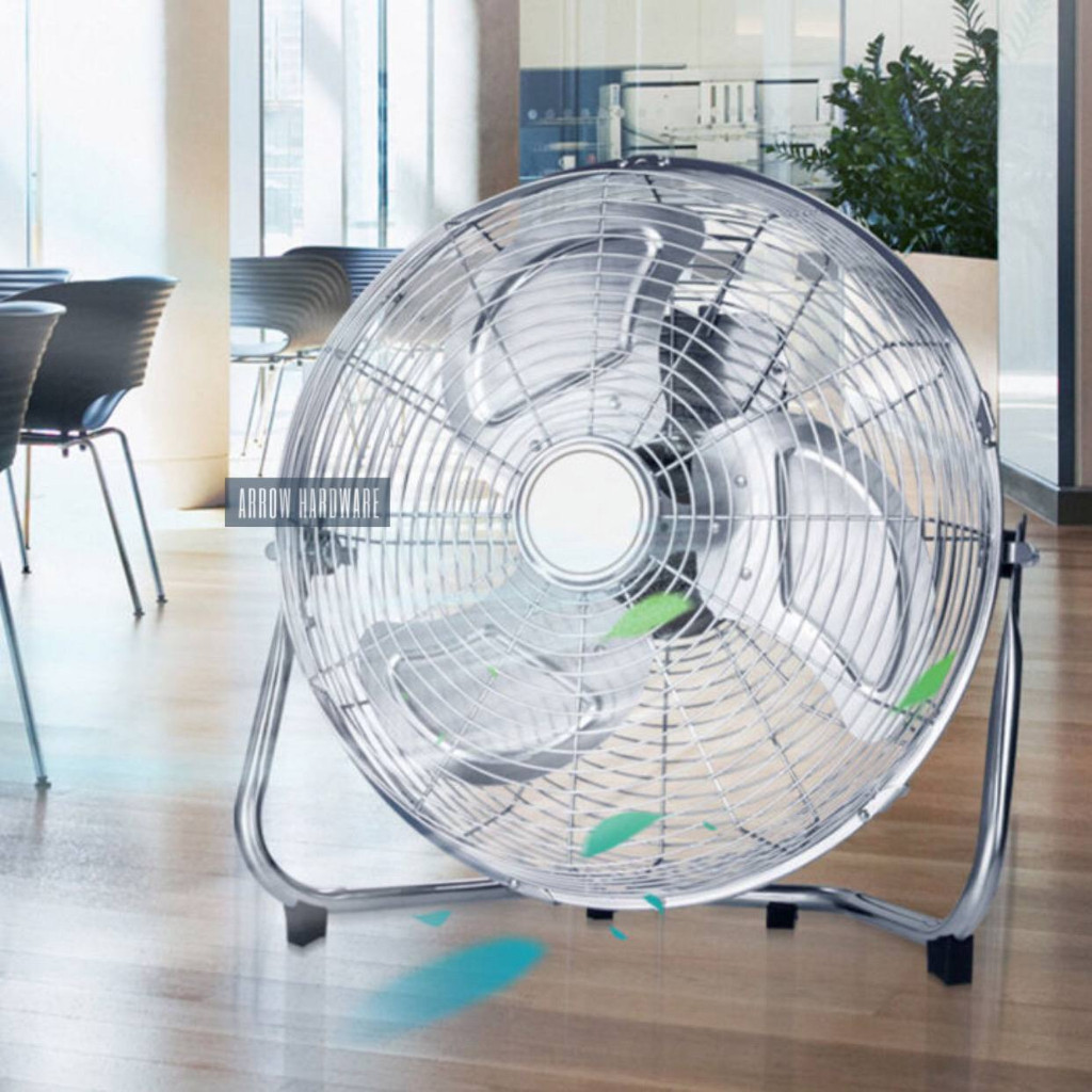 3H Pure Copper Motor Metal Clad Strong Industrial Electric Floor Fan ...