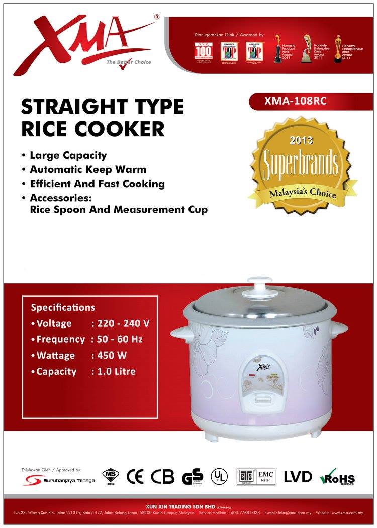 Faber FRC210 XMA-108RC Khind RCJ1008 1L Rice Cooker Rice Steamer Periuk ...