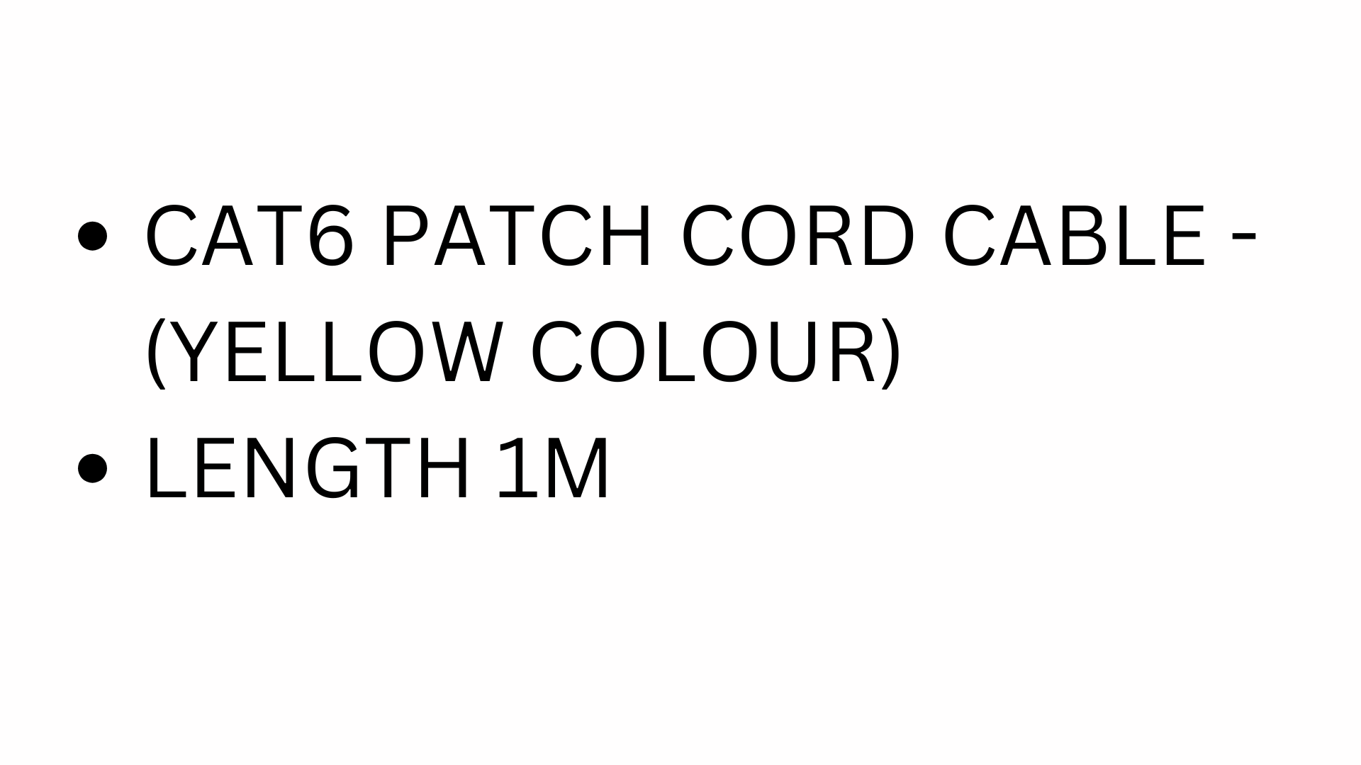 CAT6 Patch Cord Yellow 1m 1 Meter 100cm RJ45 to RJ45 LAN UTP IP Network ...