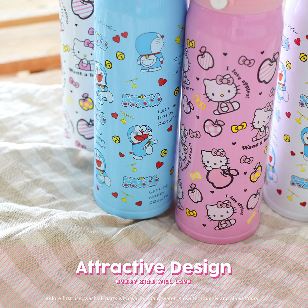 BOTOL ENRAGAVE NAMA Thermo Flask Doraemon Hello Kitty 500ml Premium ...
