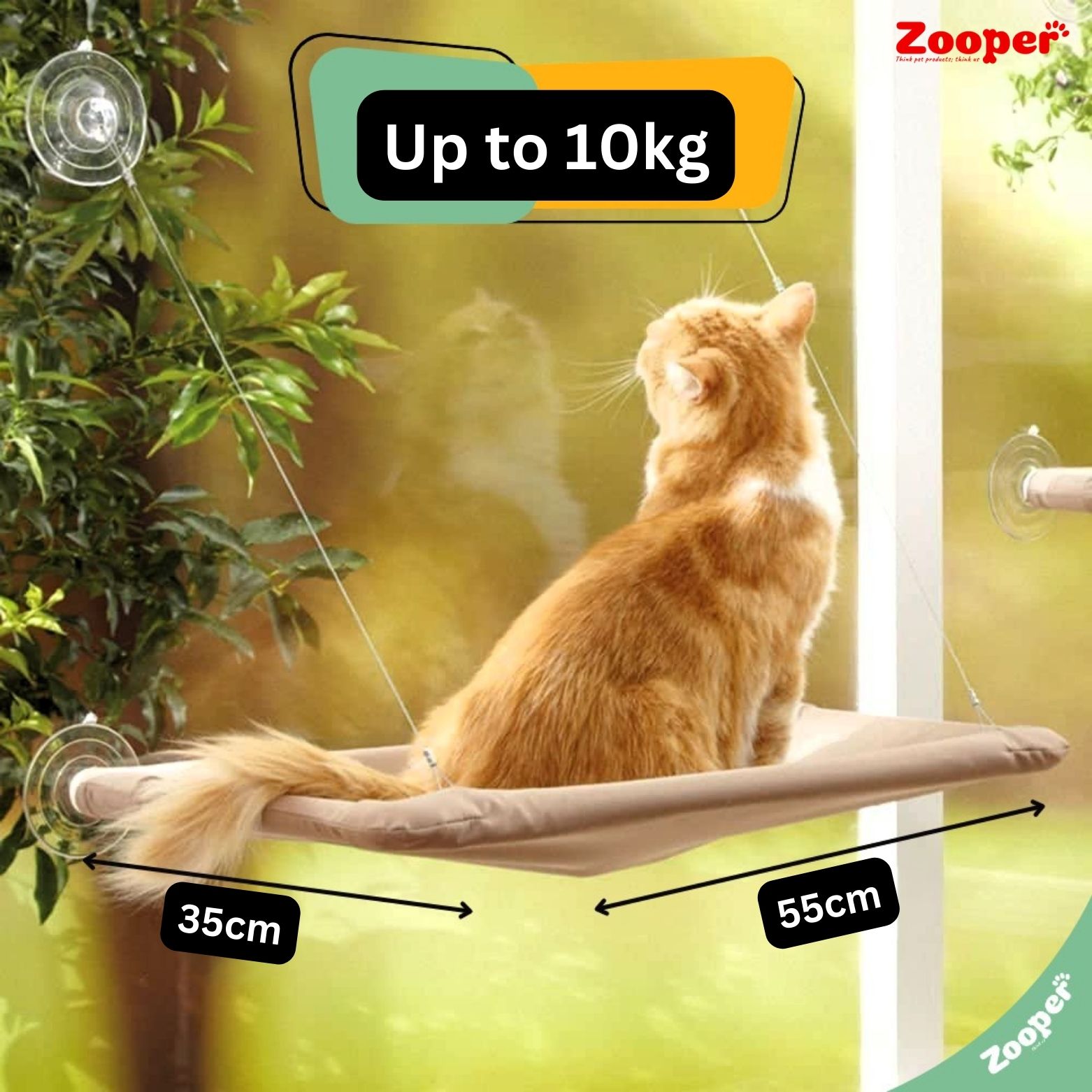 Window Mounted Cat Bed Hold Up To 20kg Steel Wire Pet Hammock As Seen ...