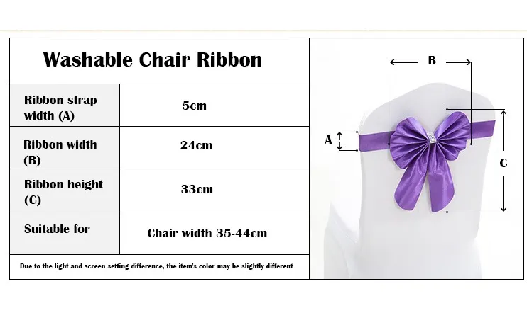 Reben Kerusi Banquet Elastic Chair Ribbon Bow Tie Riben Back Deco ...