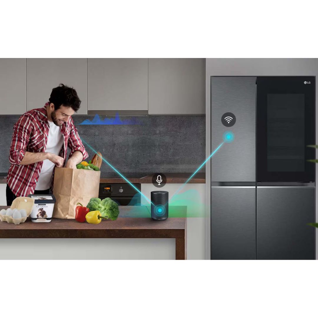 LG 655L SIDE BY SIDE FRIDGE , SMART INVERTER, METAL FRESH, WIFI, KNOCK ...