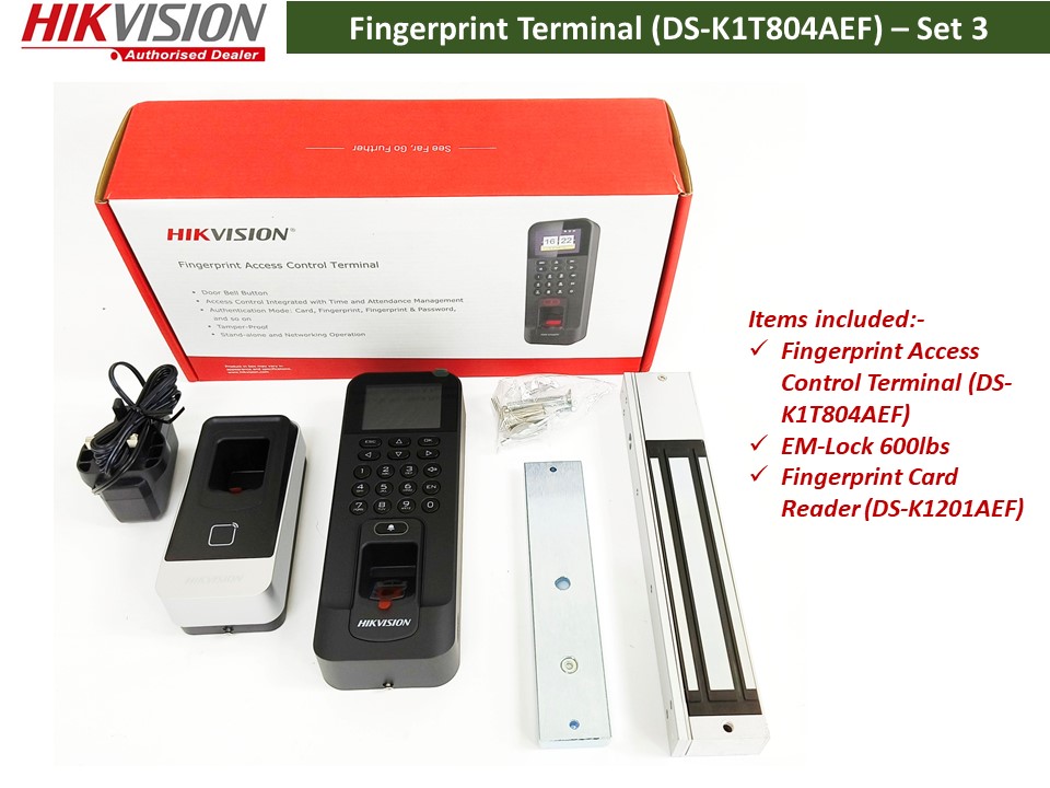 HIKVISION DS-K1T804AEF Fingerprint & Time Attendance Door Access ...