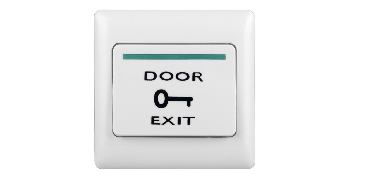Big White Exit Push Button For Electromagnetic EM Lock Door Access ...