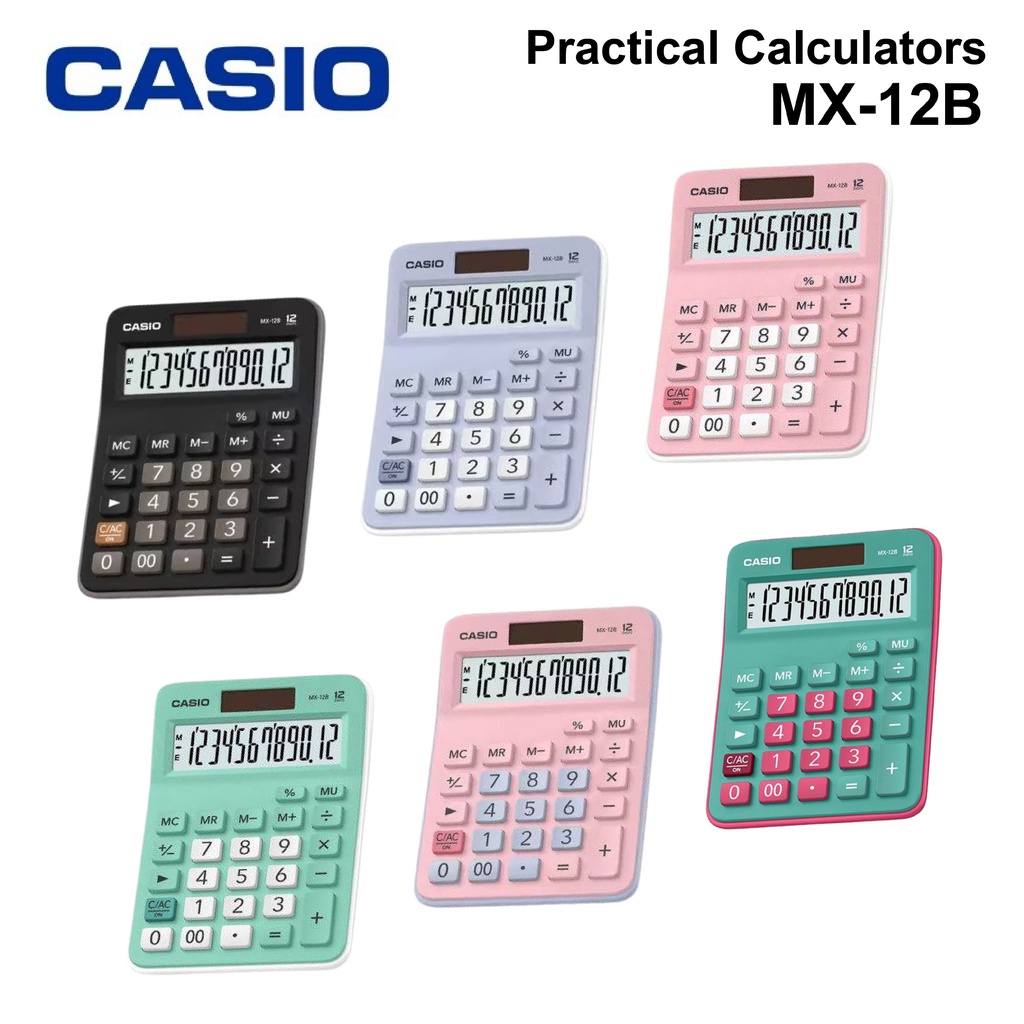 Casio MX-12B 12 Digit Calculator (2 Way Power) | Shopee Malaysia