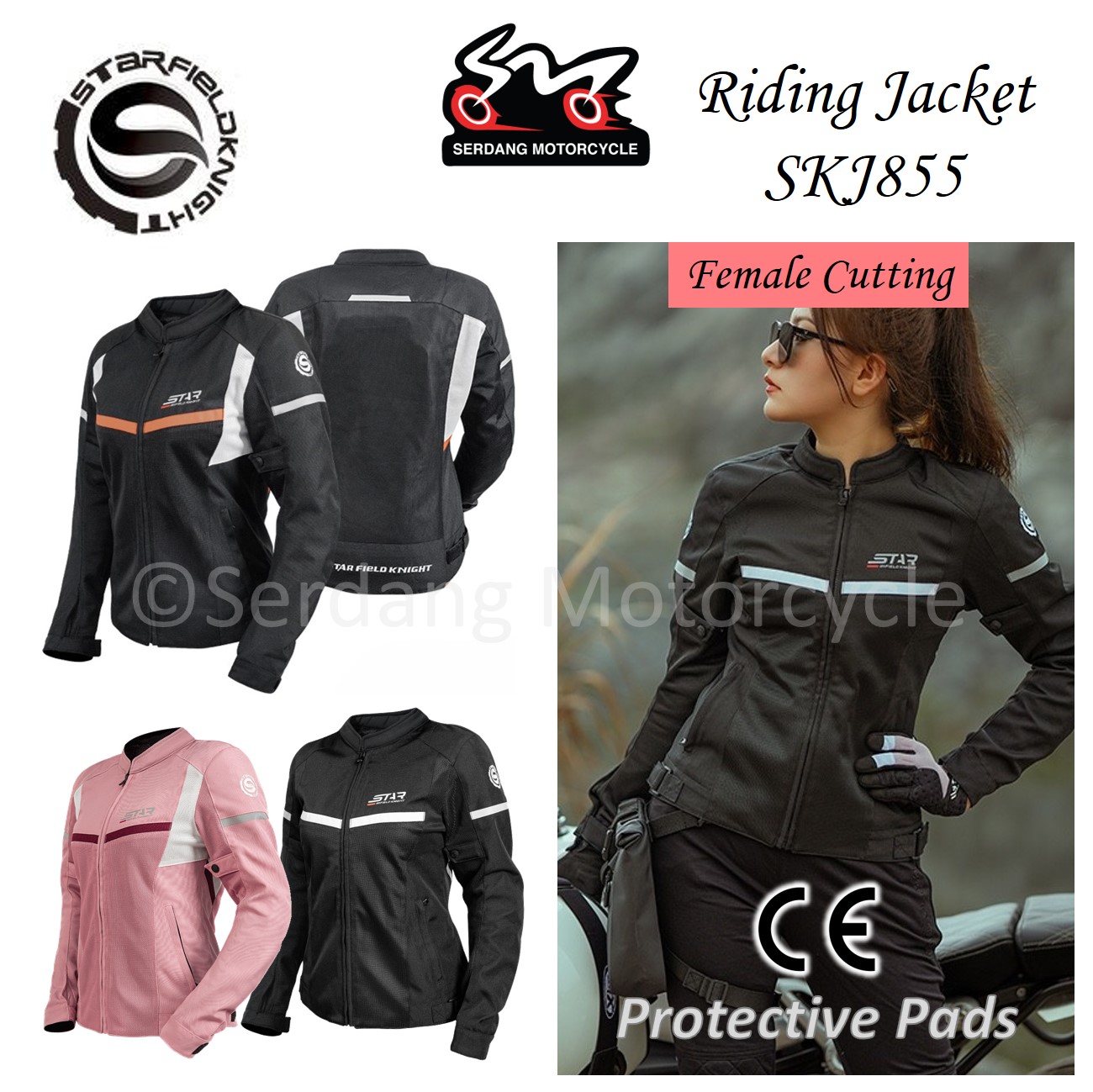 Star Field Knight SKJ855 Female Woman Lady Riding Jacket Protection ...