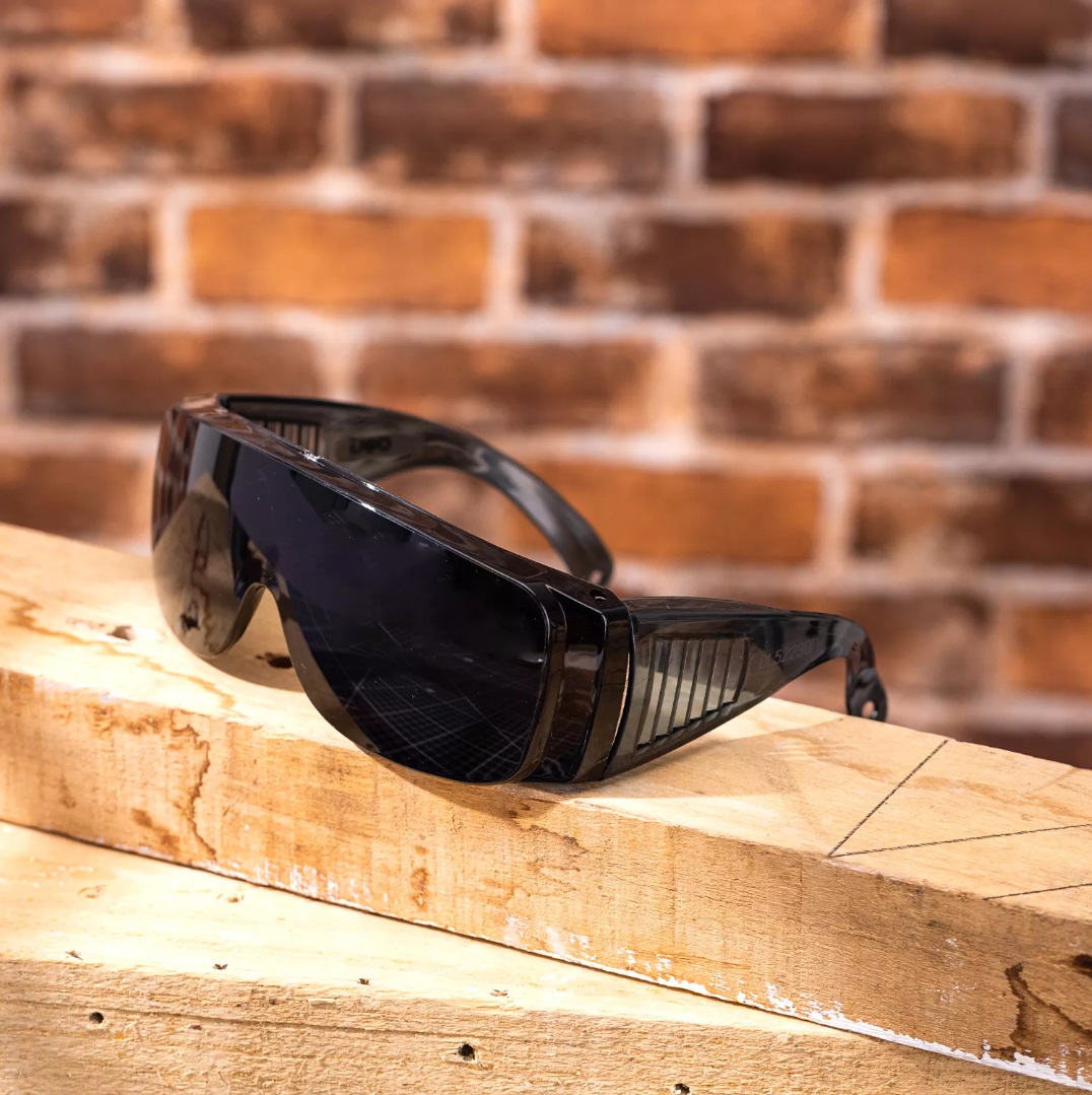 DELI DL522901 Safety Welding Glasses Goggles Black Spectacles ...