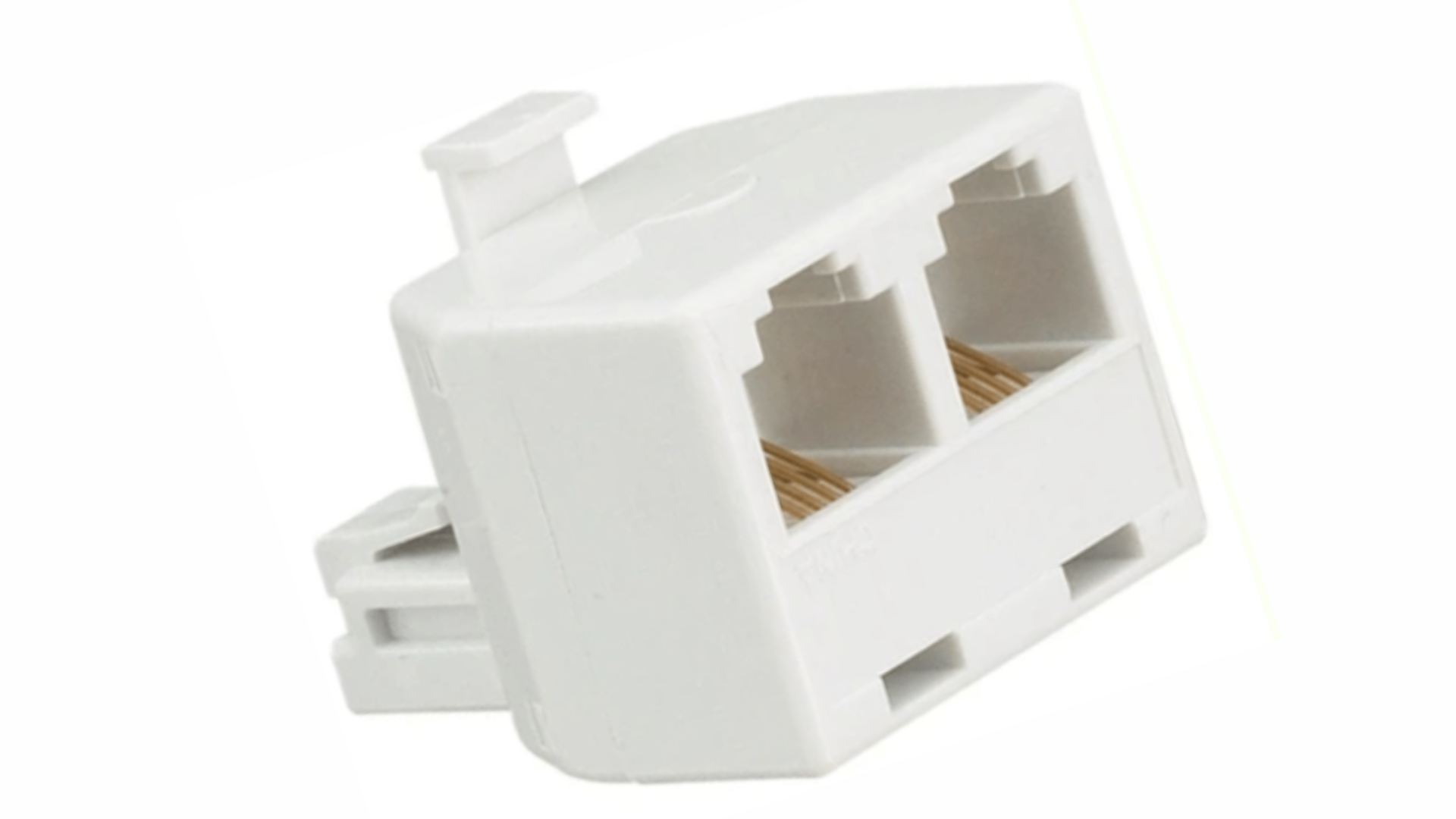 Telephone Line 1 to 2 Distributor Splitter Socket 1 Male to 2 Female ...