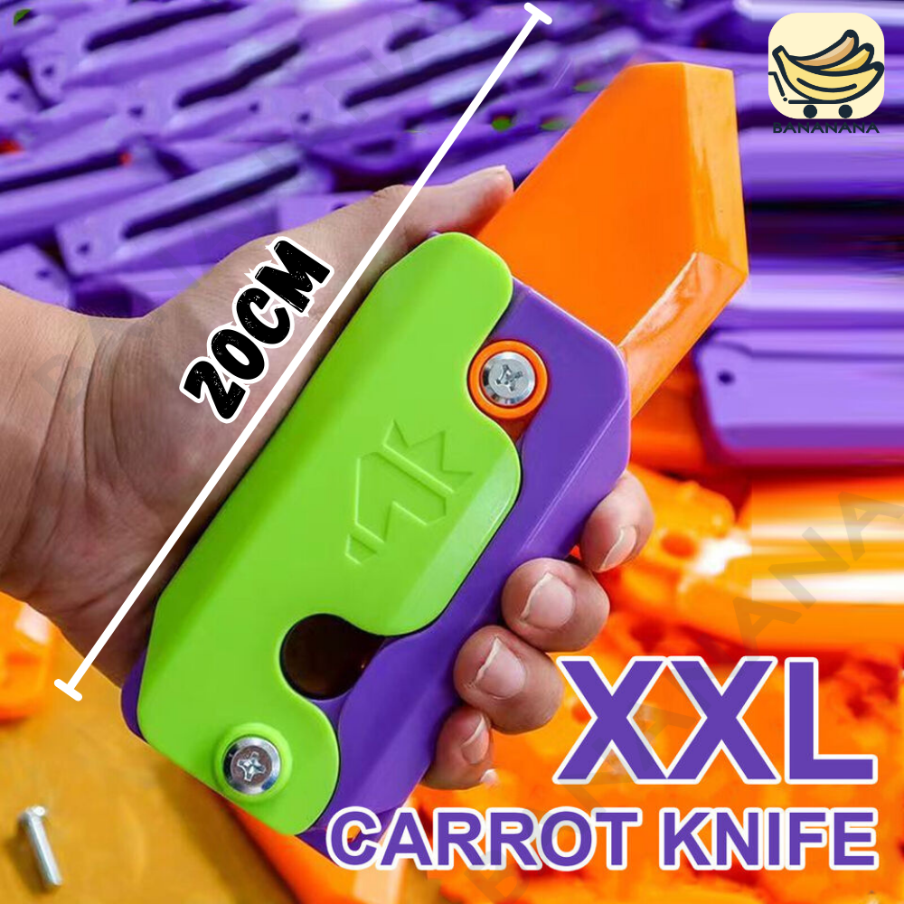 LED Carrot Knife Toy 3D Gravity Knife Creative Luminous Decompression ...