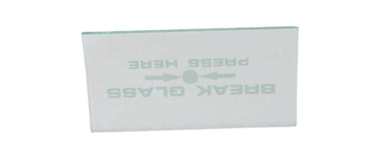 Emergency Break Glass Replacement Glass 7.5cm L x 4cm H Easy to Replace ...