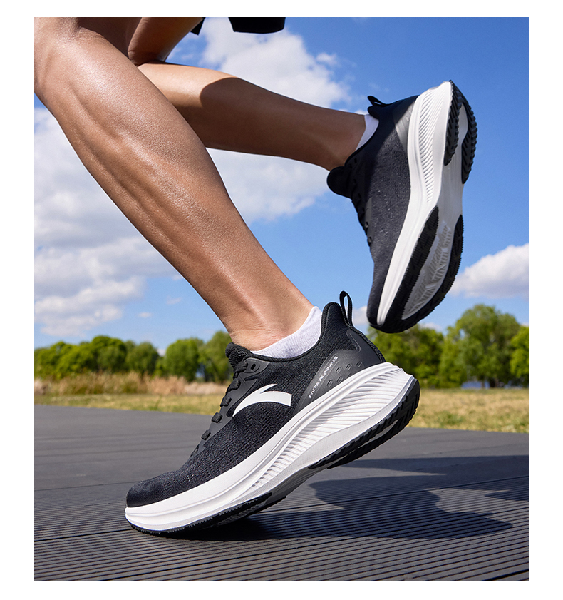 ANTA MEN Easy run Running Shoes 1124B5534-5- Black | Shopee Malaysia