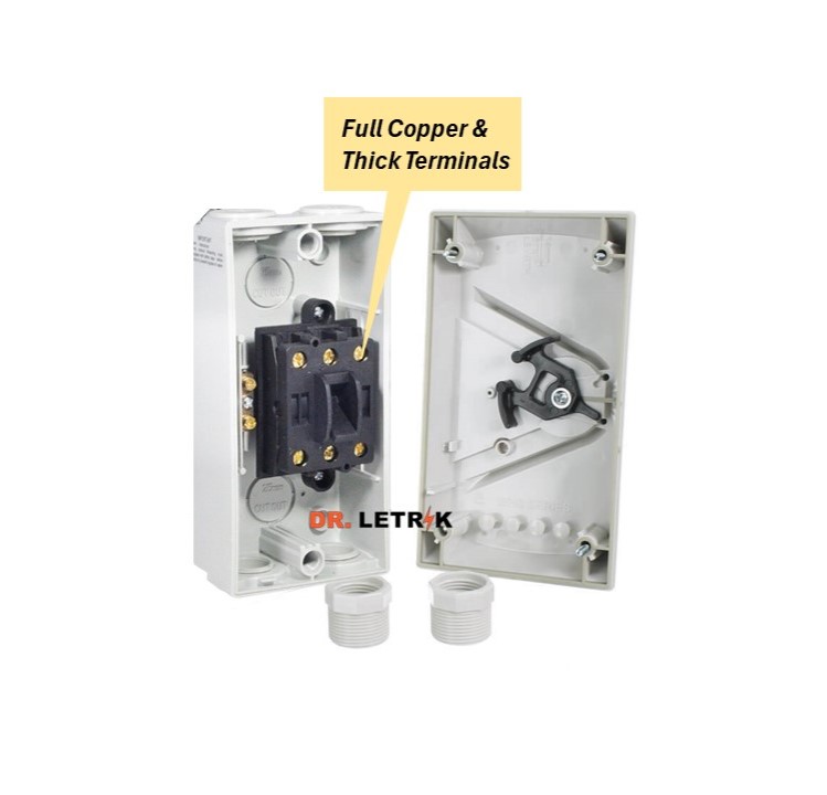 Isolator Switch (Weatherproof Surface Switch) On/Off Switch IP56 [ 20A / 35A / 63A ] | Shopee ...