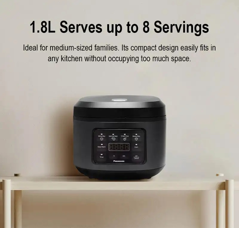 Panasonic 1.8L Microcomputer Rice Cooker | SR-DA182KSK SR-DA182 Baby ...
