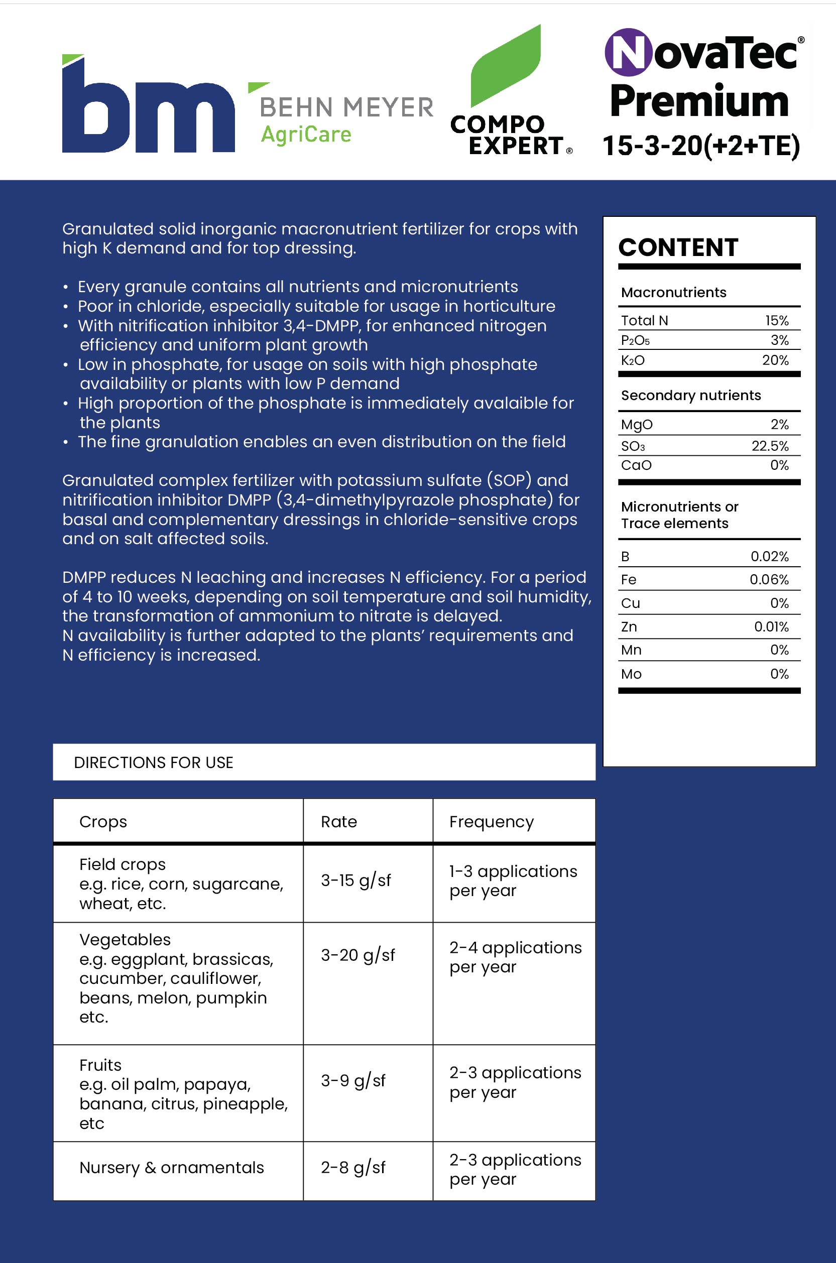[500g] Baja Novatec® Premium 15-3-20(+2+TE) | Shopee Malaysia
