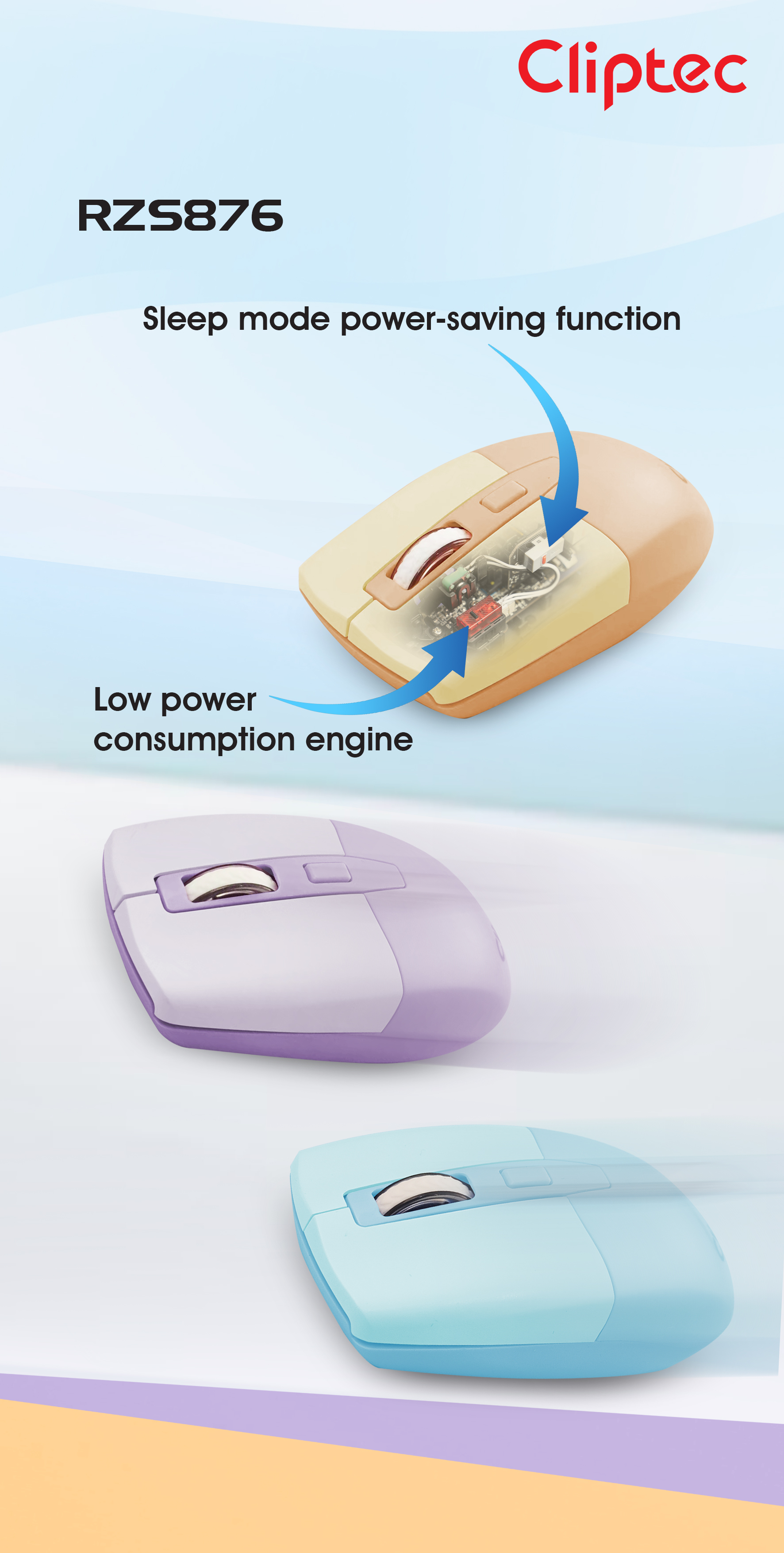 CLiPtec RZS876 Fresh Xilent 1600dpi 2.4Ghz Silent Wireless Mouse, DPI ...