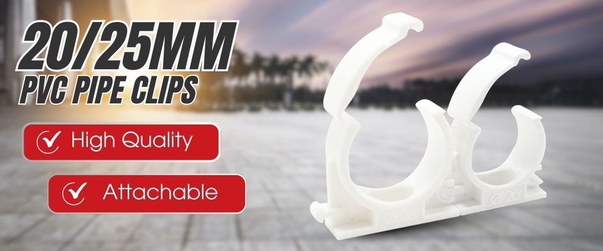 WIREMAN 20MM 25MM PVC LOCK CLIP SADDLE PVC Pipe Clips U-Shaped Conduit ...