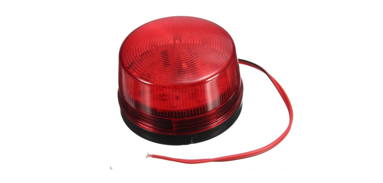 Wired Security Burglar Alarm Red Bright Flashing LED Strobe Light Alarm ...