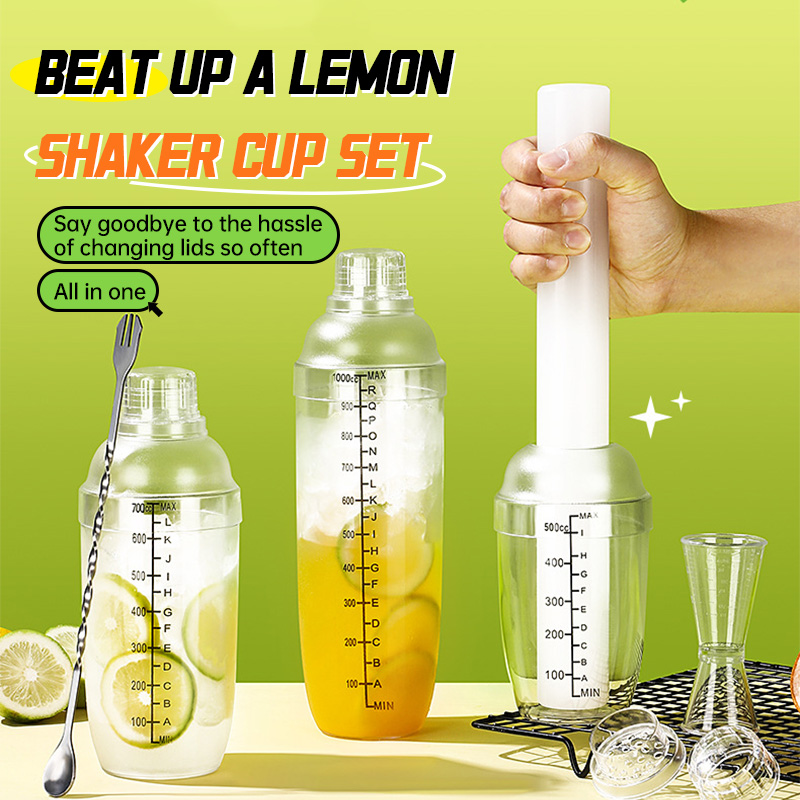 [Ready Stock] 500/700/1000ml Hand Shaker Bartender Milk Tea Drink Mixer ...