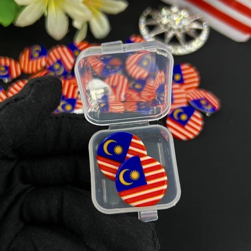 Elegant Brooch Pin Bendera Malaysia Merdeka & Brooch Bunga Raya ...