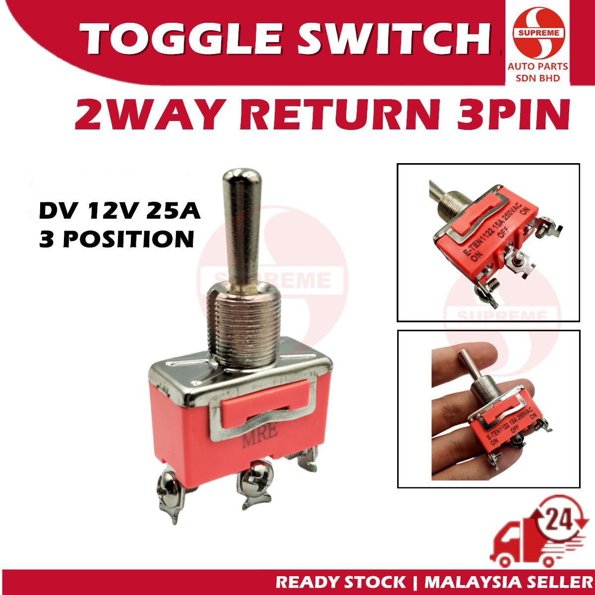 S2U AC 250V/10A 125V/15A DPDT 3 Position ON/OFF/ON 3Pins Toggle Switch ...