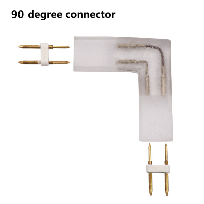 2 Pin L Shape Corner Connector With Copper Needle For AC220V 2 Pin LED ...