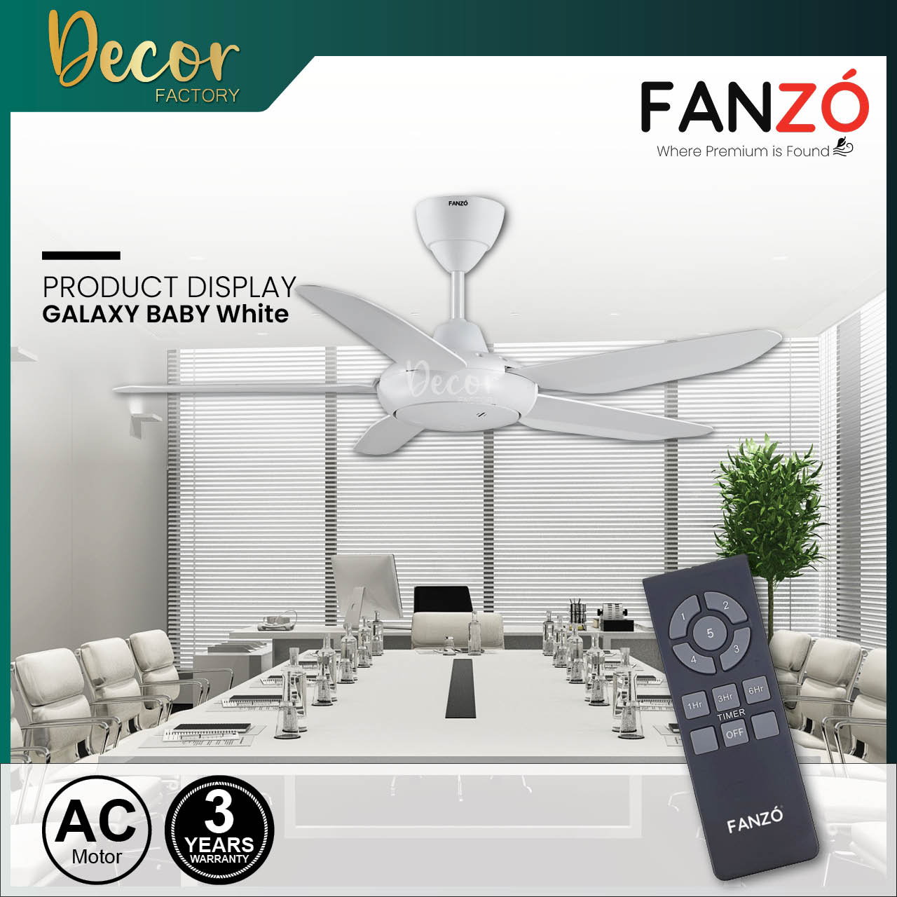 FANZÓ Fan FANZO GALAXY Baby Fan [NEW] 46" 5 Blades 5 Speed Remote ...