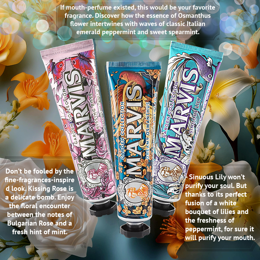 Marvis Toothpaste From Italy Classic Strong, Whitening, Aquatic, Jasmin ...