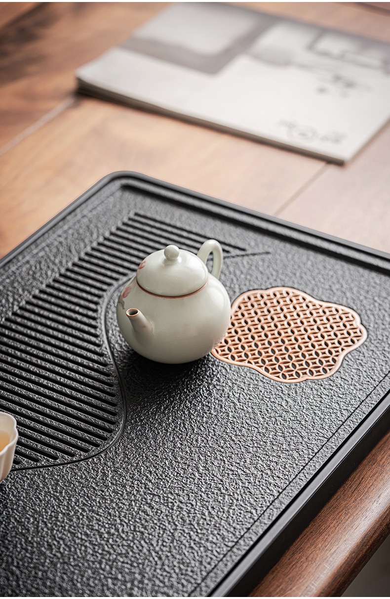 BlackGold Stone Tea Tray Household Chines Tea Tray Kong Fu Tea Tray ...